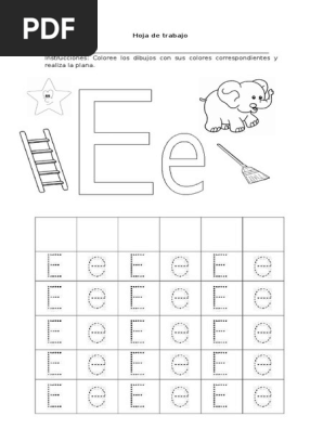 Hoja De Trabajo De La Letra Ee Letter E Uppercase And Lowercase Stock