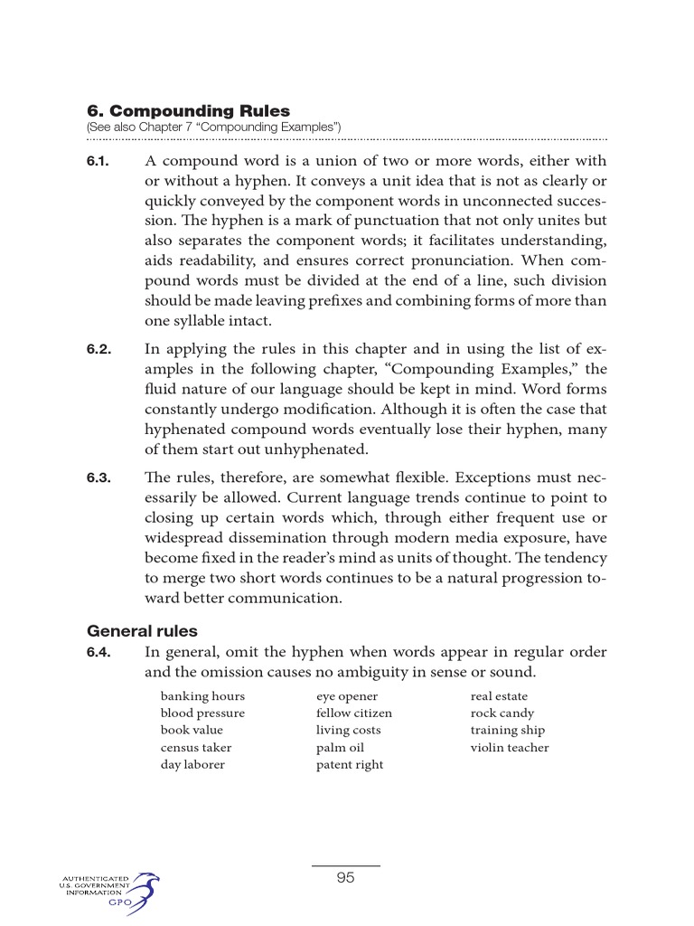 Compounding Rules: (See Also Chapter 7 "Compounding Examples") | PDF