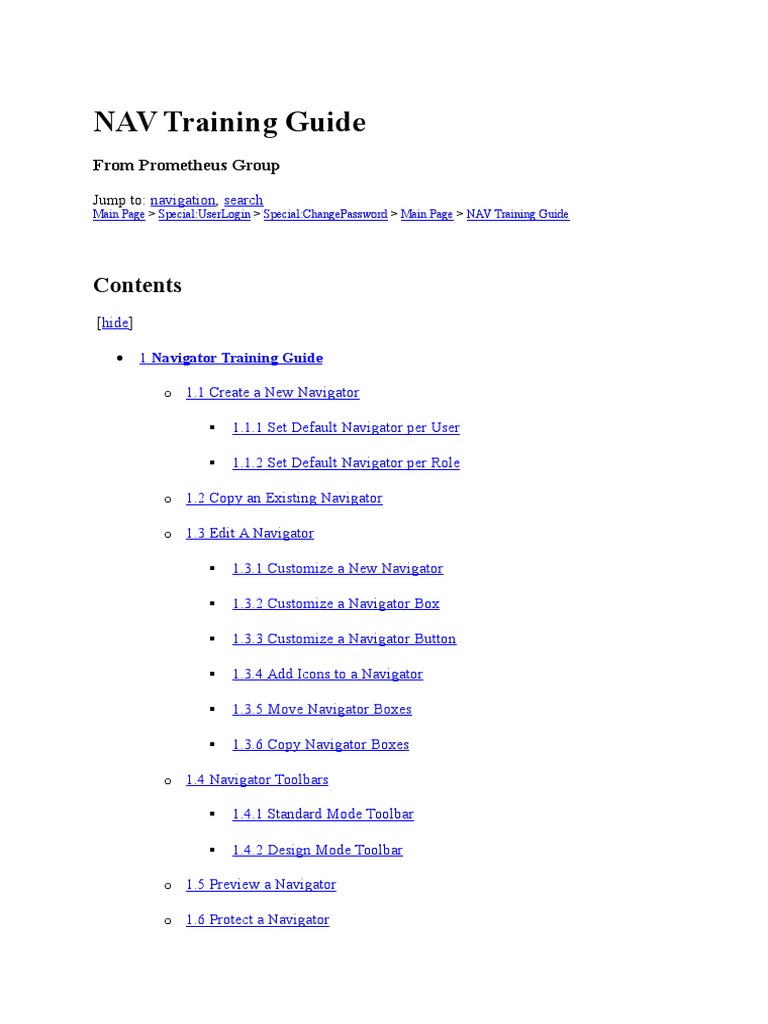 NAV Training Guide | PDF | Icon (Computing) | Button (Computing)