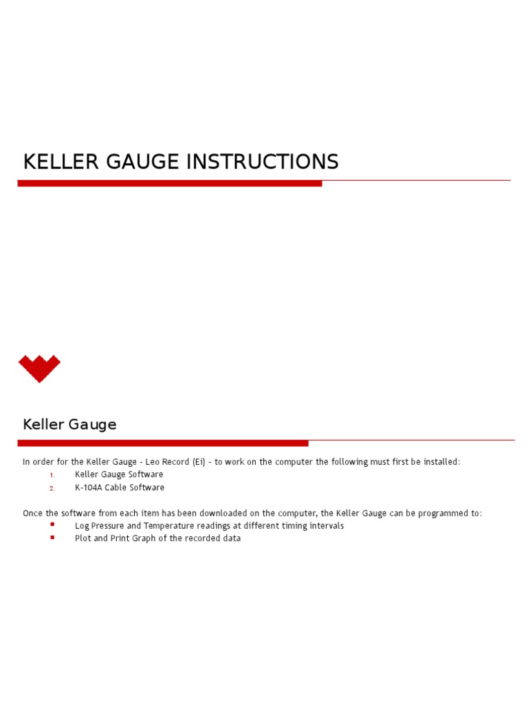 Keller Gauge Instructions | PDF | Online And Offline | Computer File