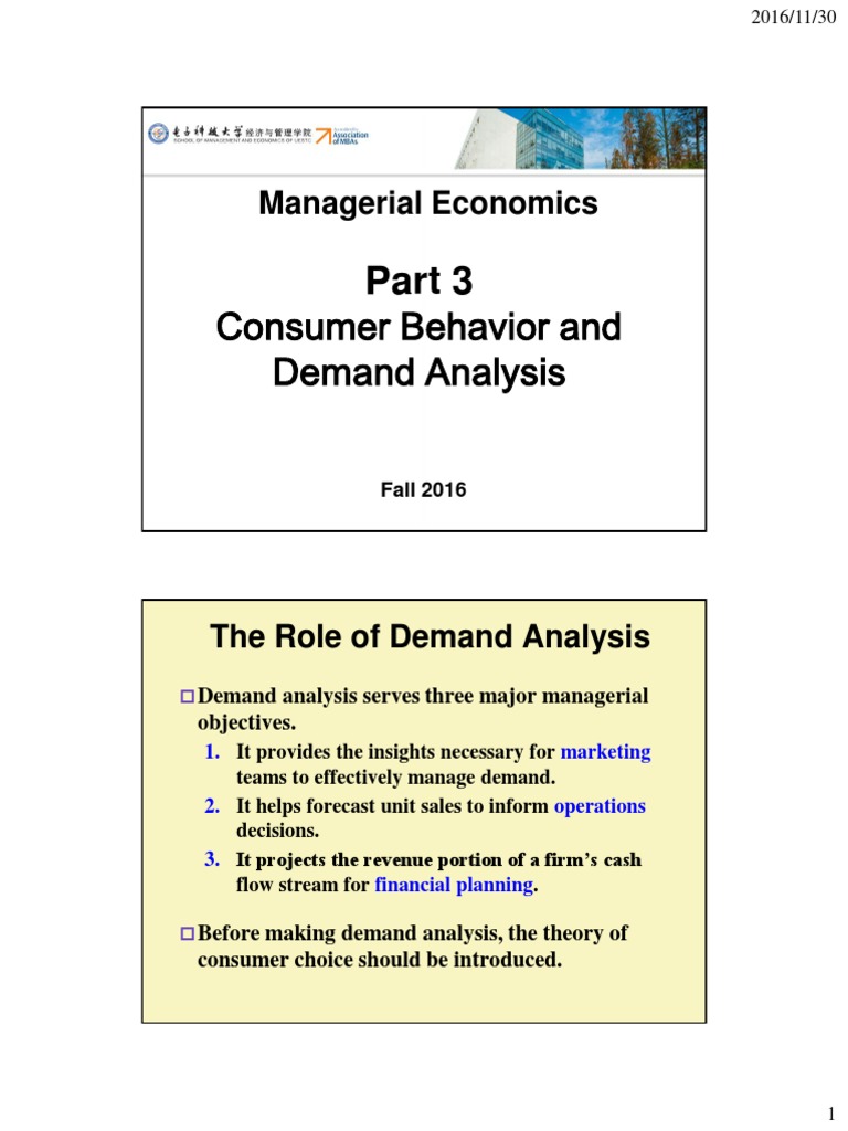Consumer Behavior and Demand Analysis | PDF | Price Elasticity Of ...