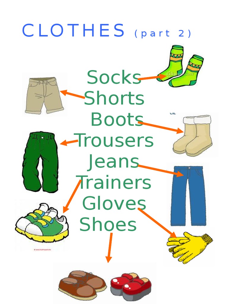 Clothes Pictionary Part 2 | PDF | Dress Codes | Human Body