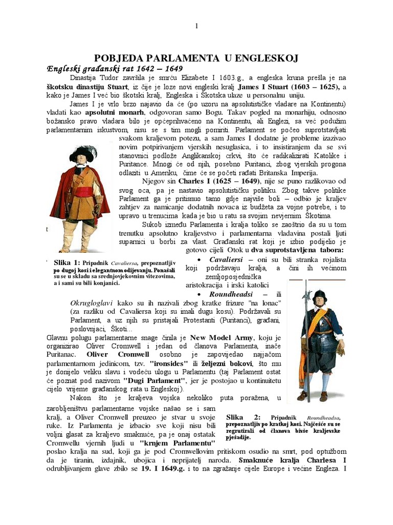 Lekcija 06 - Engleska Parlamentarna Monarhija | PDF