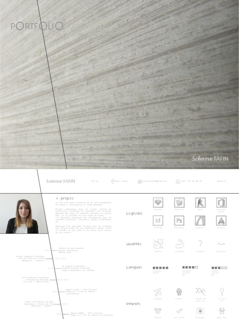 CV Architecte Junior - Solenne FAFIN | PDF | Marseille | Science