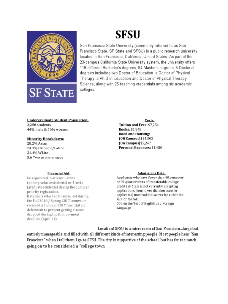 Sfsu | PDF | Self-Improvement | Science & Mathematics