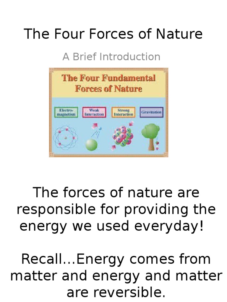 The Four Forces of Nature | PDF