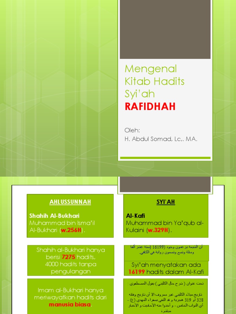 Abdul Somad, Lc. MA - Kitab Al-Kafi Syiah PDF | PDF | Agama & Spiritualitas