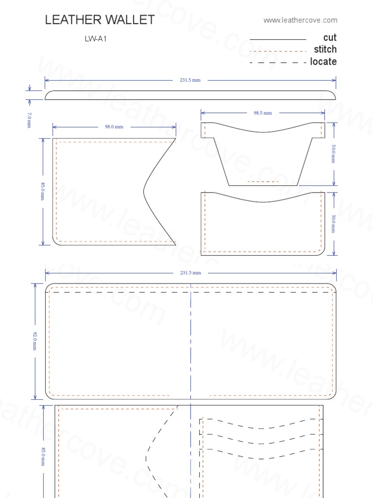 Leather Wallet Pattern LW A1 PDF | PDF