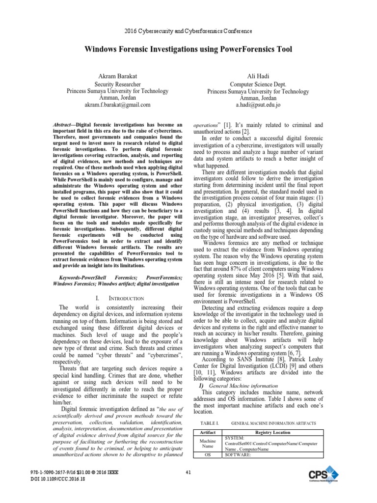 Windows Forensic Investigations Using PowerForensics Tool | Download ...