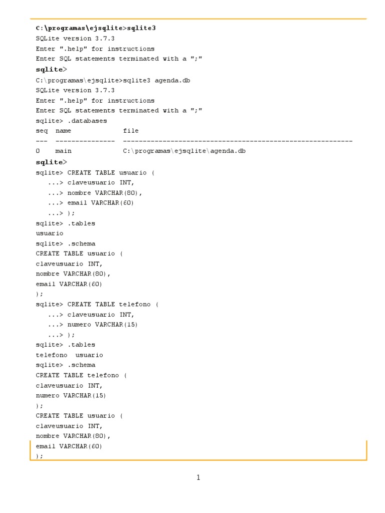 SQL Lite 3 Manual | PDF | SQL | Tabla (base de datos)