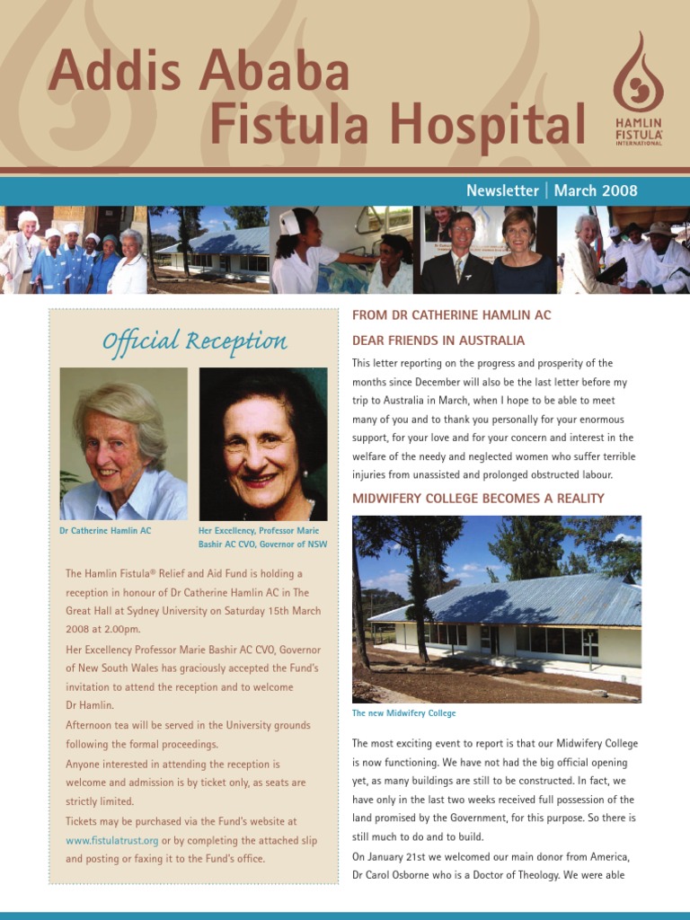 Official Reception: Addis Ababa Fistula Hospital | PDF