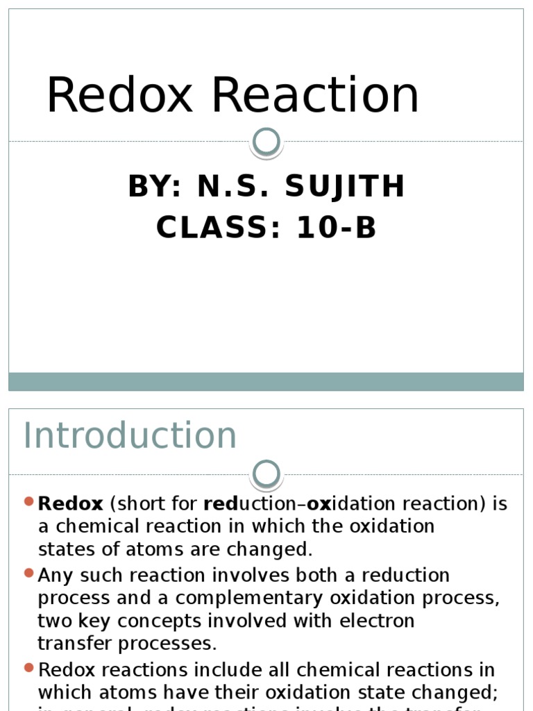 Understanding Redox Reactions: An In-Depth Explanation of Oxidation ...