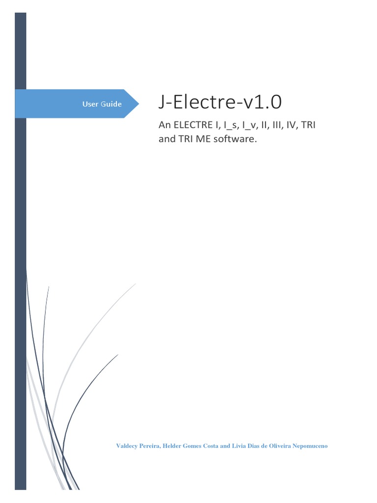 J Electre v1.0 User Guide | PDF | Matrix (Mathematics) | Spreadsheet