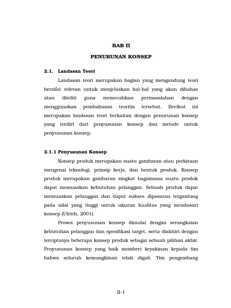 Bab II - Penurunan Konsep | PDF | Bisnis | Seni