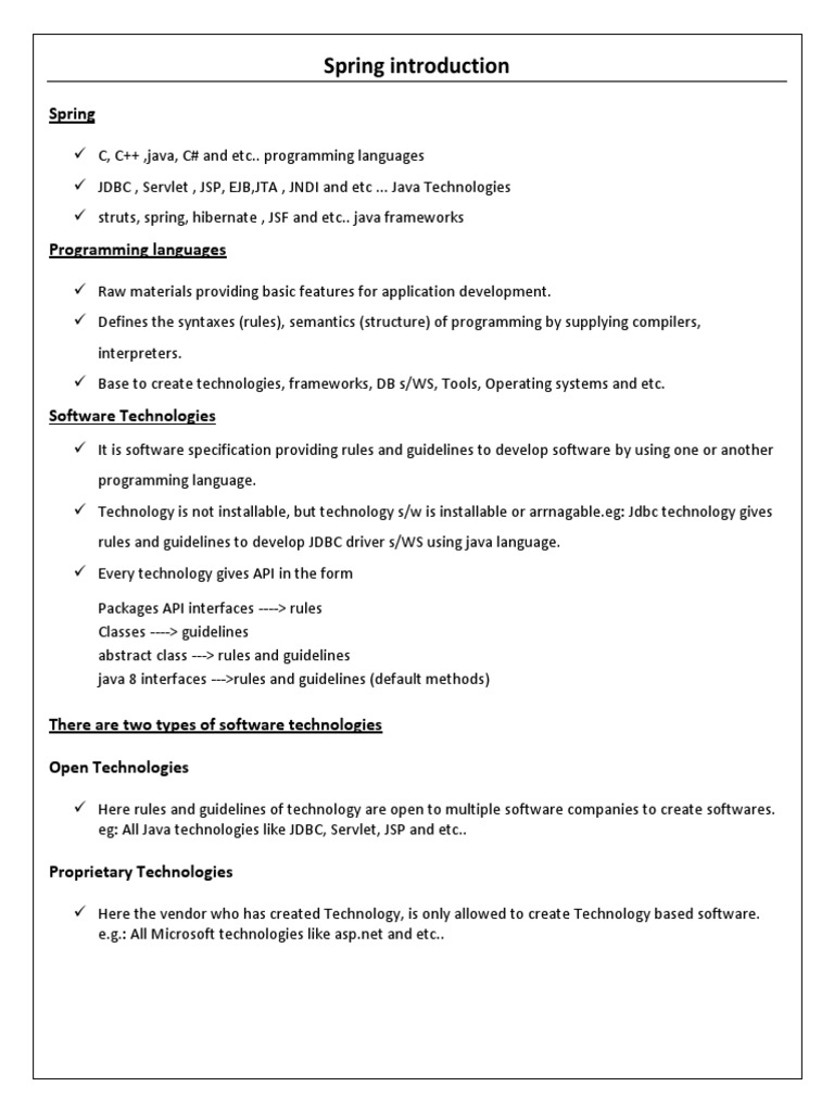 Spring Introduction | PDF | Enterprise Java Beans | Java (Programming Language)