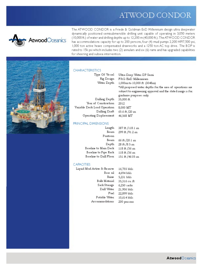 The Specifications and Capabilities of the Ultra-Deepwater Atwood ...
