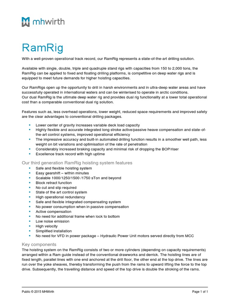 Ram Rig | PDF | Drilling Rig | Mechanical Engineering
