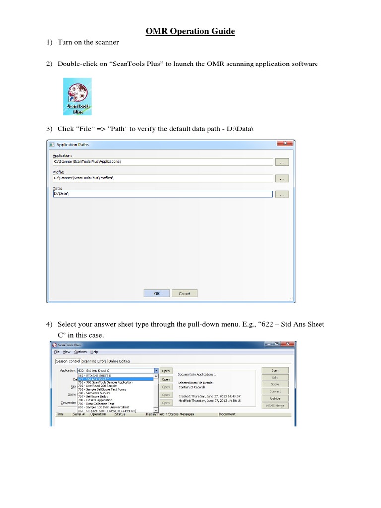 OMR Operation Guide | PDF