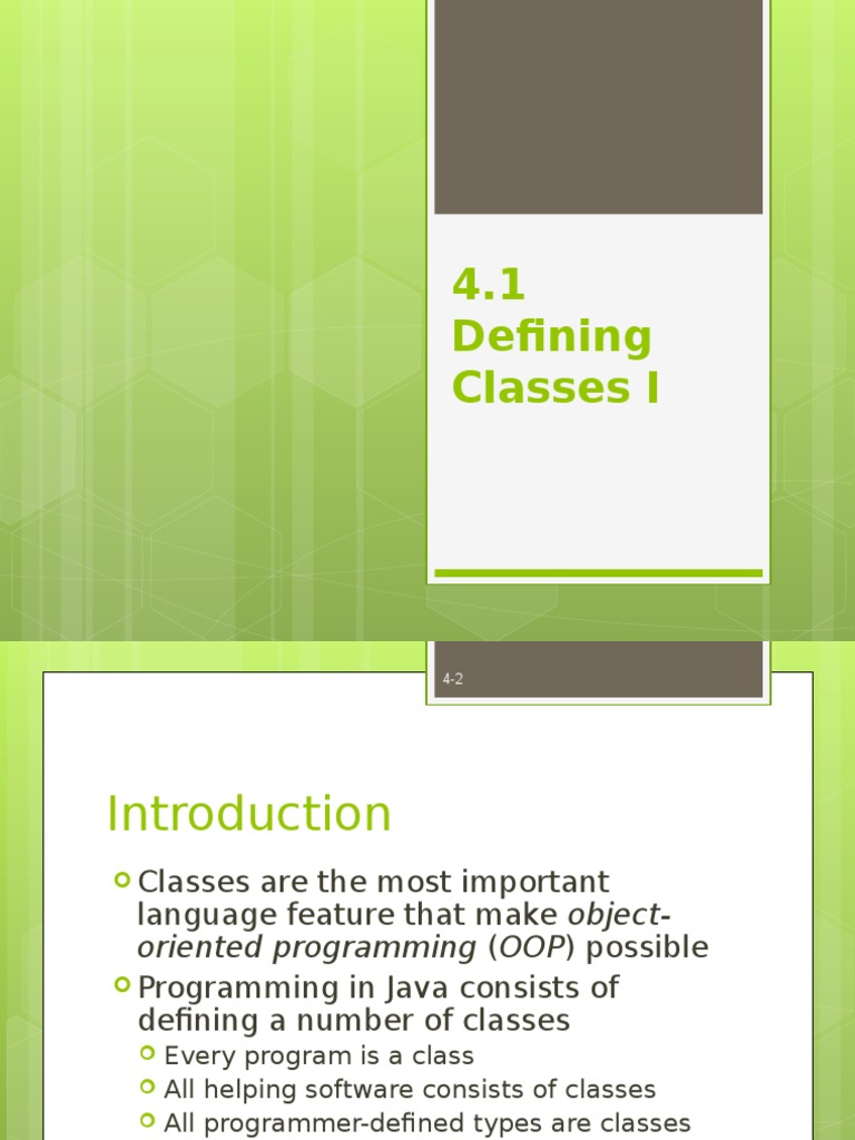 4.1-Defining Class (Part I) | PDF | Constructor (Object Oriented ... 4.1-Defining Class (Part I) | PDF | Constructor (Object Oriented ...