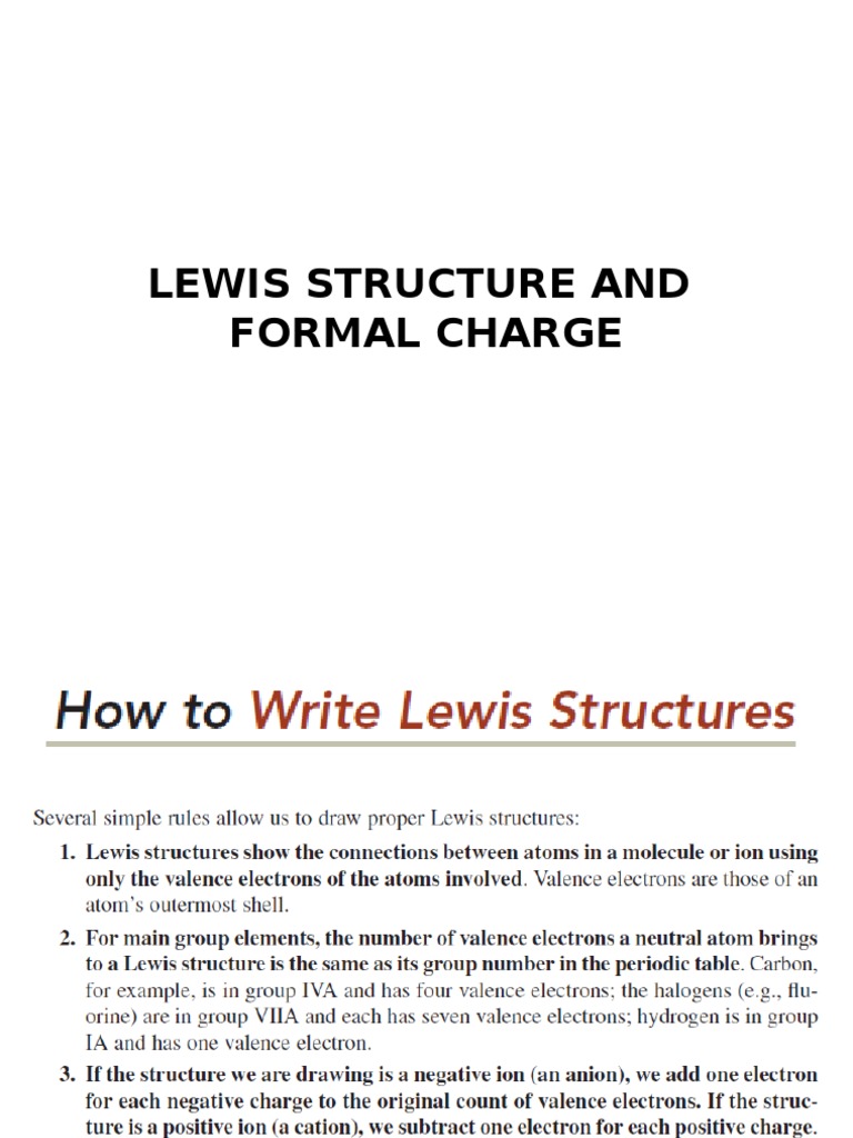 1c Struktur Lewis Dan Muatan Formal (Bacaan Di Rumah) | PDF