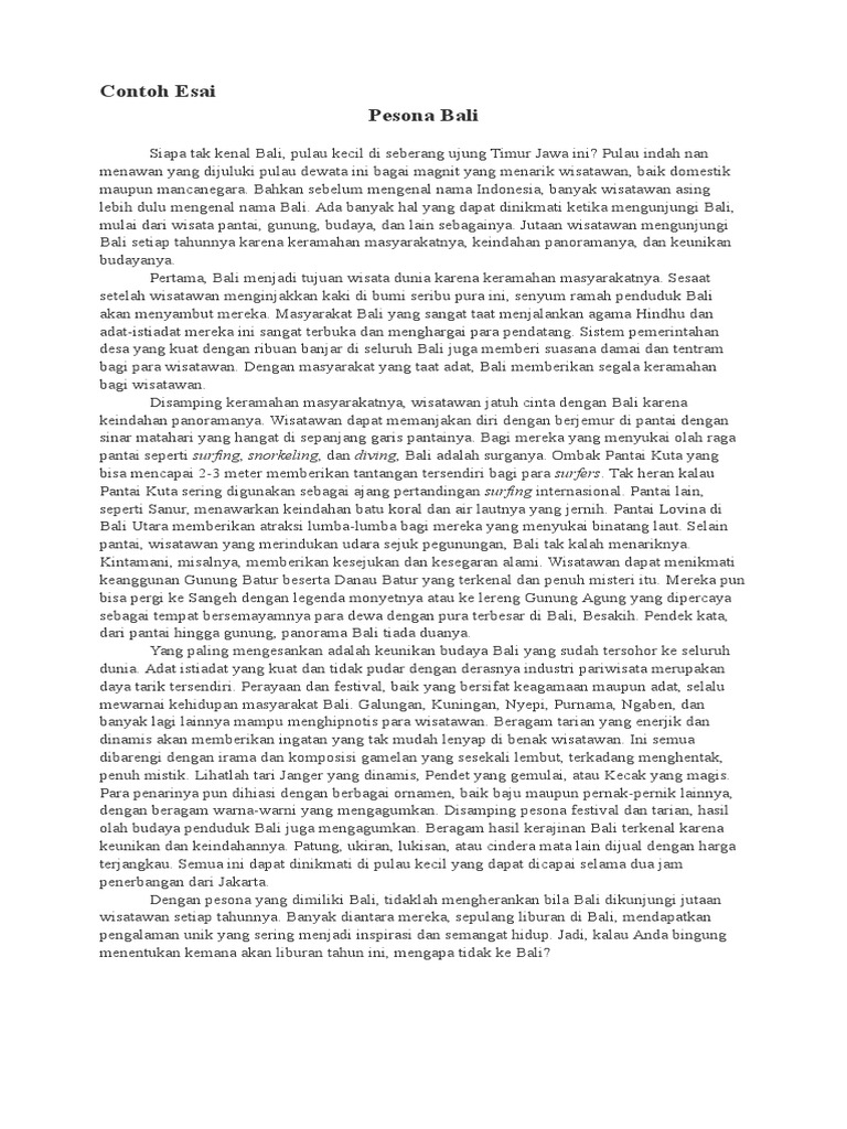 Contoh Esai | PDF
