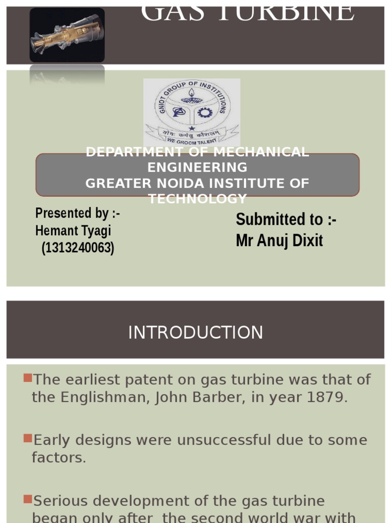 Hemant Tyagi Gas Turbine | PDF | Internal Combustion Engine | Gas Compressor