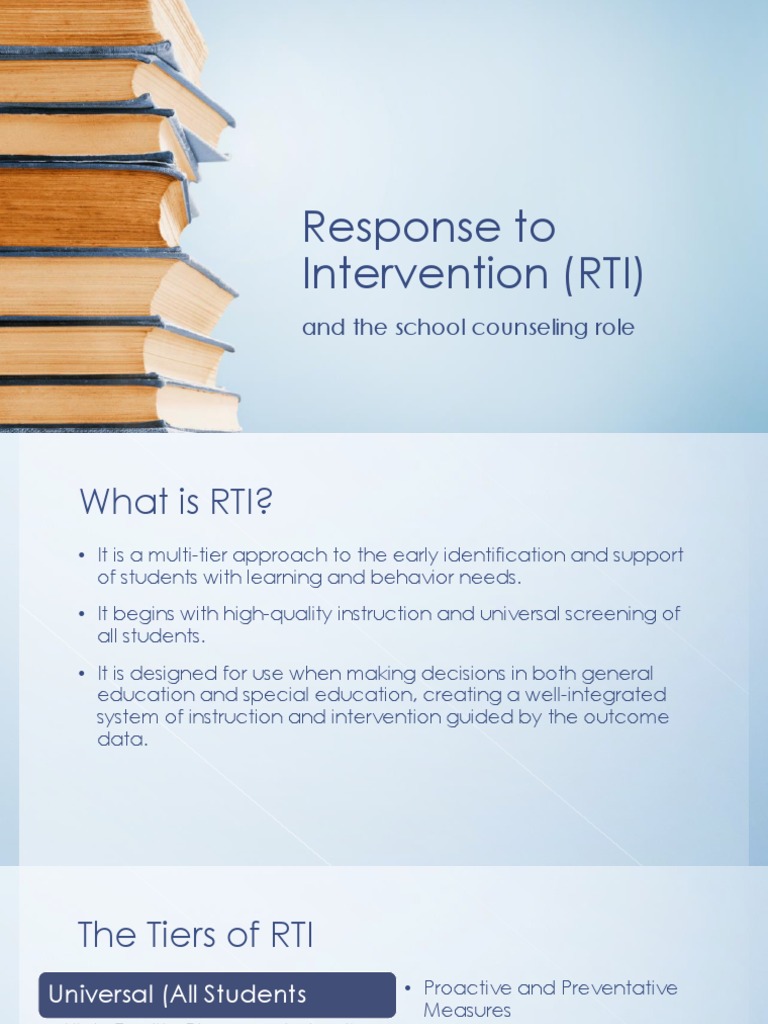 Response To Intervention Rti | PDF | School Counselor | Education Theory