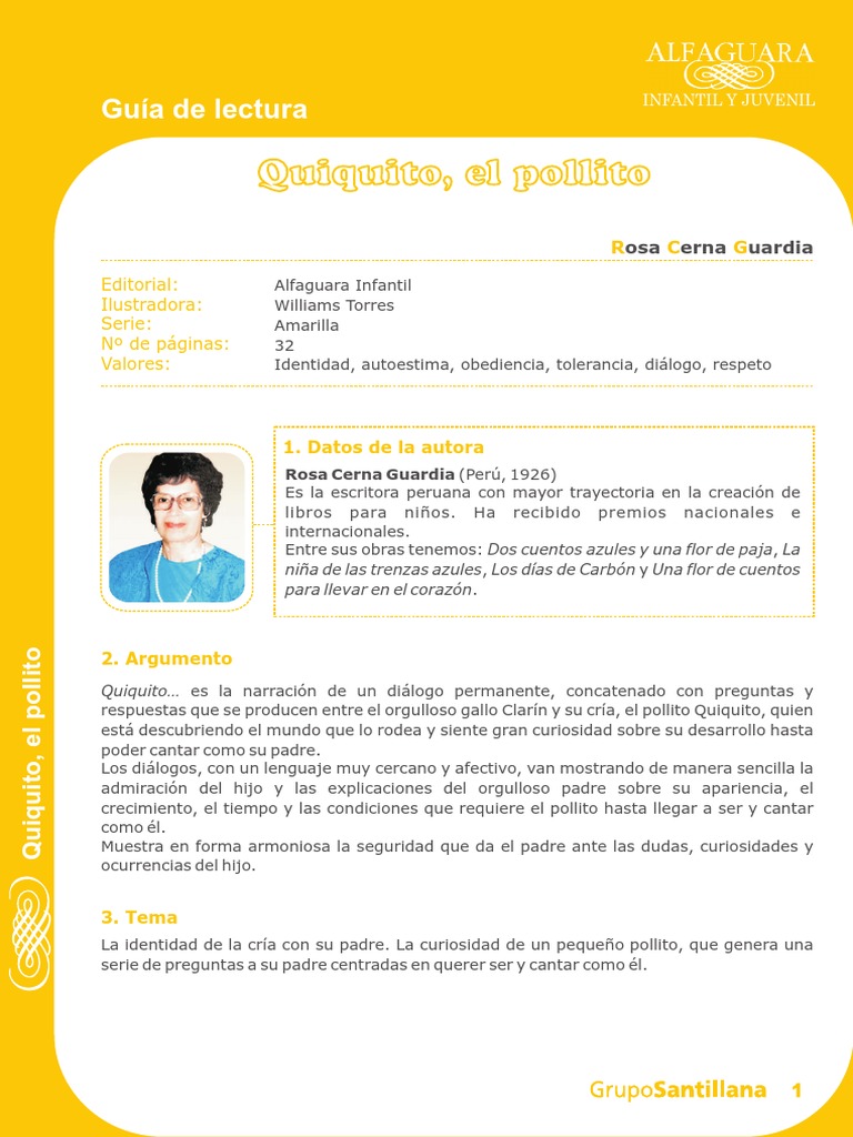 Quiquito El Pollito PDF | PDF | Lectura (proceso) | Aprendizaje
