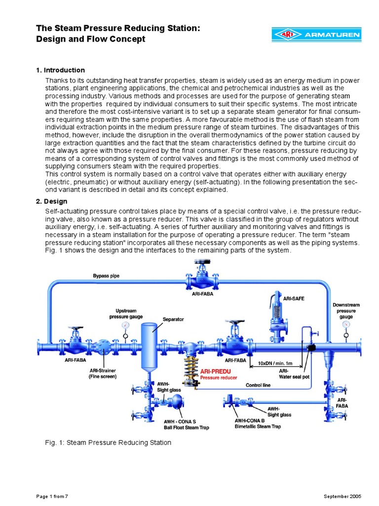 Pressure Reducing Station PDF | PDF | Valve | Steam
