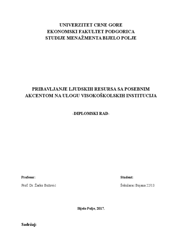 Diplomski Rad | PDF