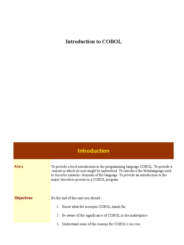 Cobol | PDF | Control Flow | Subroutine