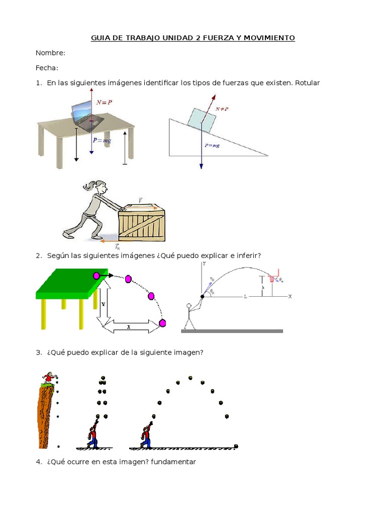 Guia Fuerza y Movimiento | PDF