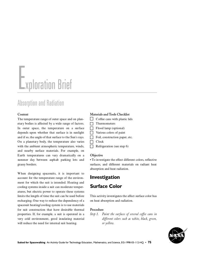 NASA 166990main Absorption and Radiation | PDF | Building Engineering ...