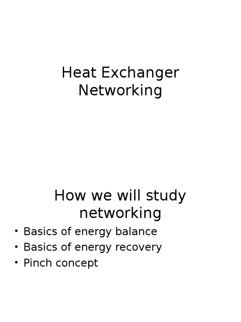 Process Integration and Heat Exchanger Network Optimization for Energy ...