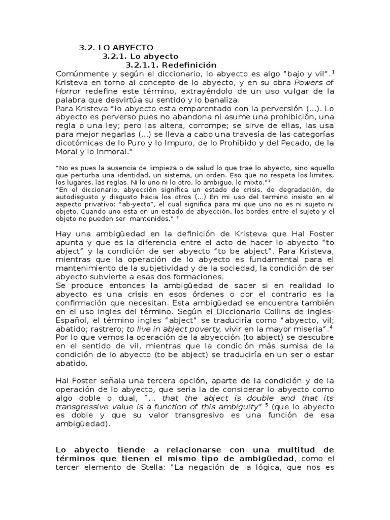 Lo Abyecto | PDF | Pinturas | Metáfora