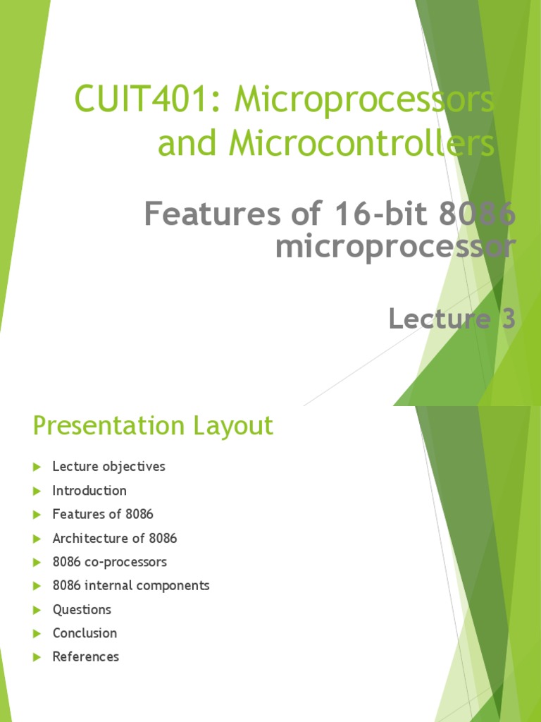 Features Of 8086 Pdf Central Processing Unit Instruction Set