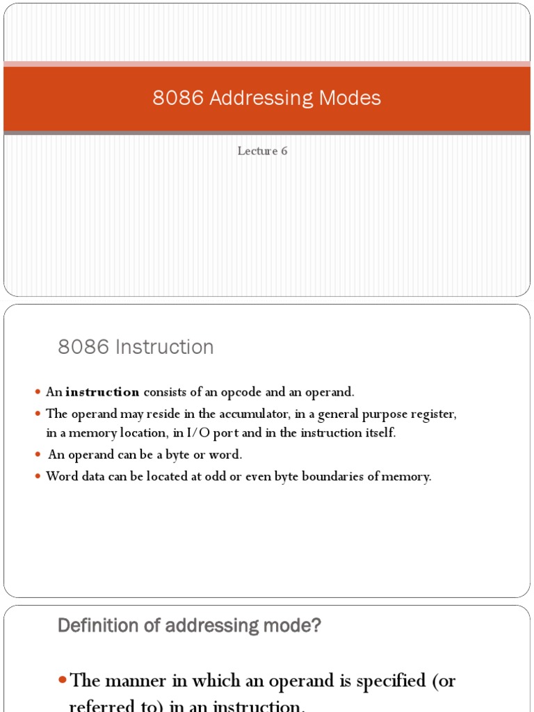 Addressing Modes | PDF | Instruction Set | Computer Memory