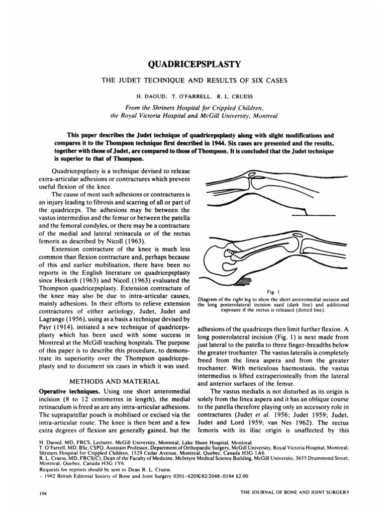judet quadricepsplasty | Knee | Anatomical Terms Of Motion