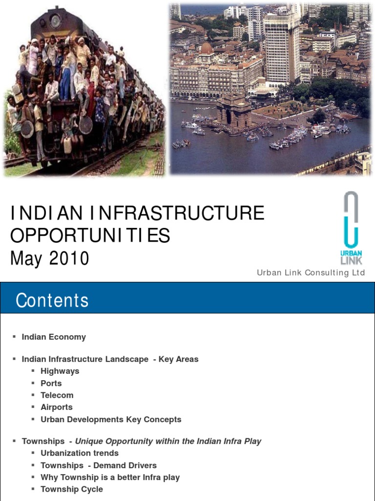 Indian Infrastructure - Opportunities | PDF | City | Infrastructure