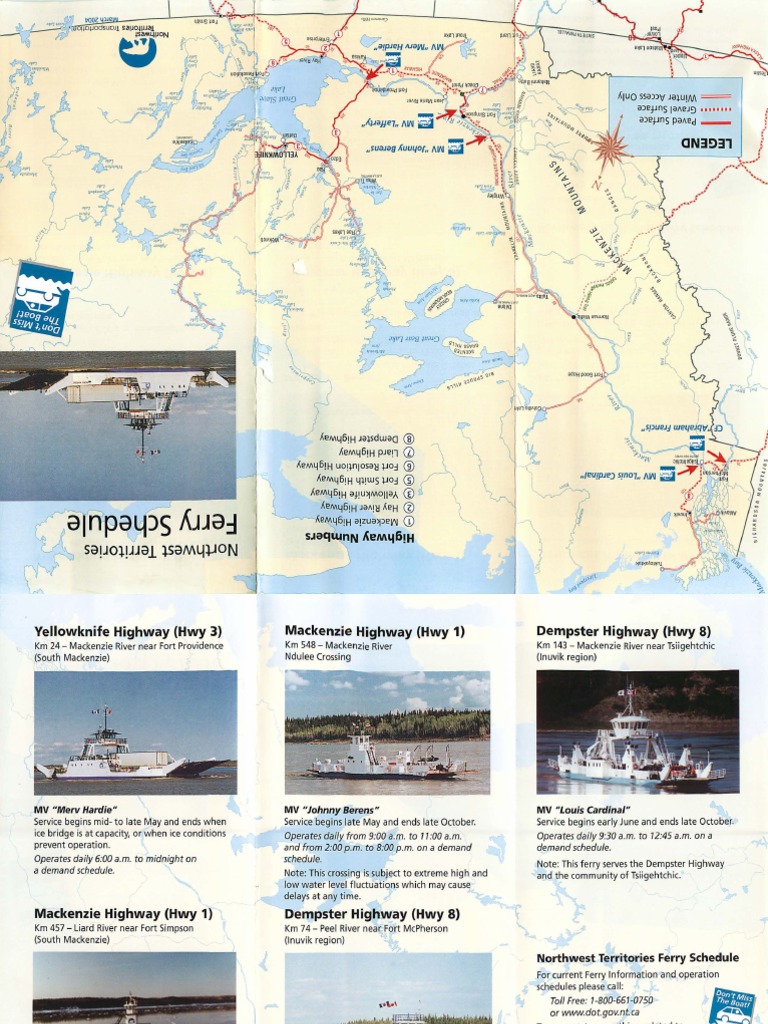 NWT Ferries Map and HK Racing | PDF | Transport | Road Transport