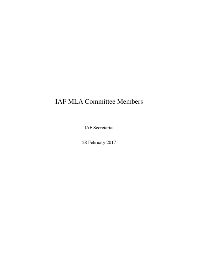 MLA Member List | PDF | International Electrotechnical Commission ...