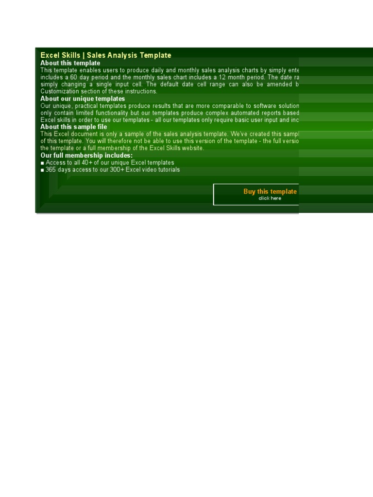 Sales Analysis Sample Pdf Microsoft Excel Copyright