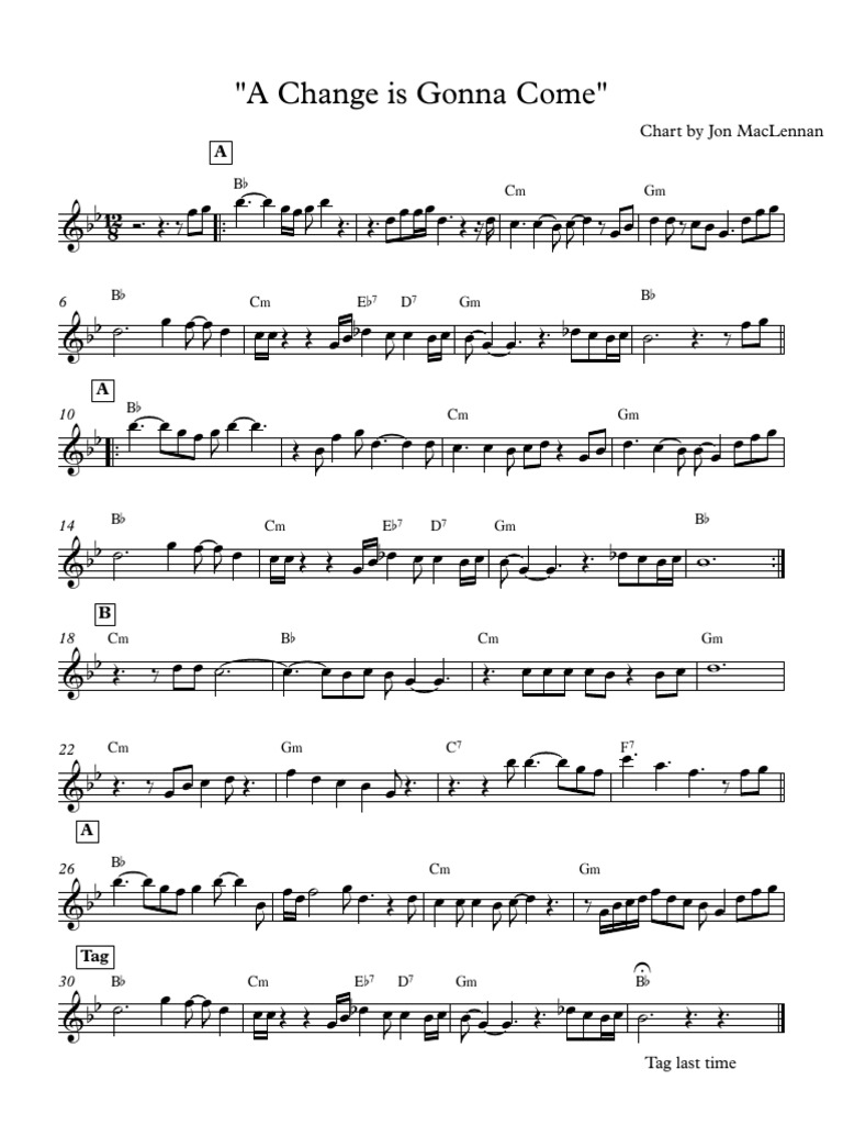 A Change Is Gonna Come - Full Score | PDF