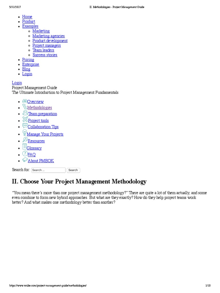 Project Management Methodologies | PDF | Agile Software Development ...