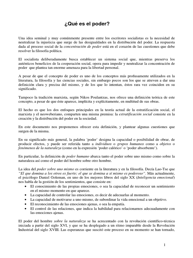 Definición y dimensiones del poder | PDF | Sociedad | Propiedad