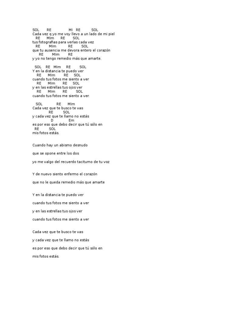 Fotografias Cancion de Juanes | PDF