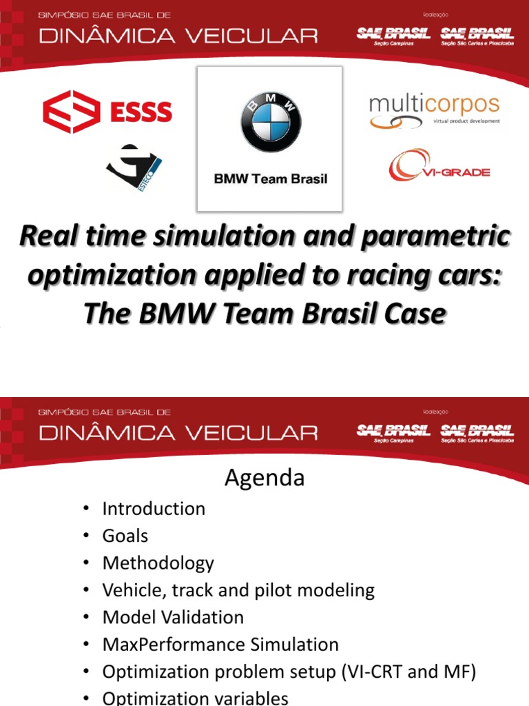 Real Time Simulation and Parametric Optimization Applied To Racing Cars ...