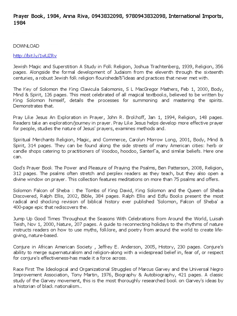 Prayer Book Pdf Pdf Magic Paranormal Prayer