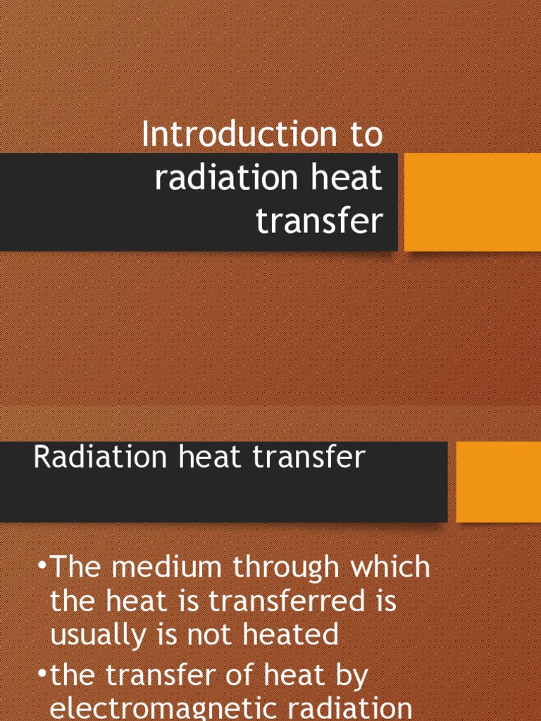 Radiation Heat Transfer | PDF | Heat Transfer | Electromagnetic Radiation