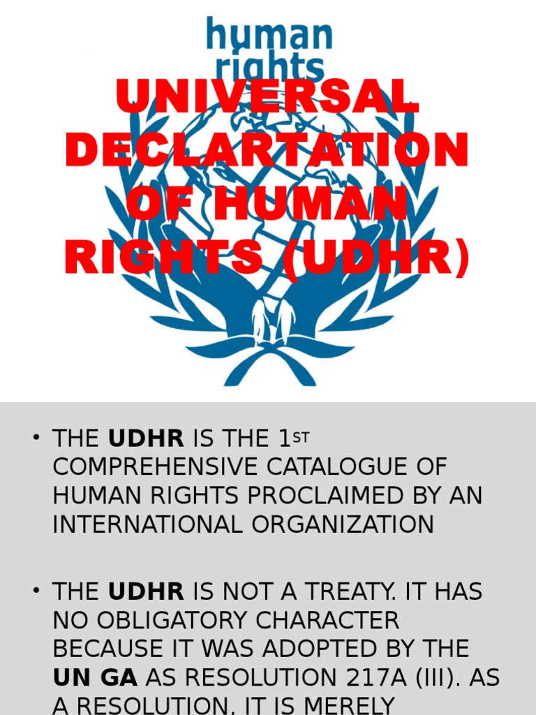 Universal Declartation of Human Rights (Udhr) | PDF